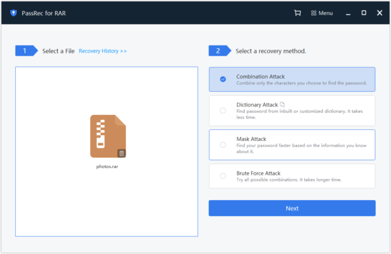 RAR password recovery | Download rar password cracker to unlock rar file